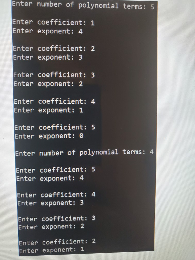Solved #include #include "Polynomial.h" using namespace | Chegg.com