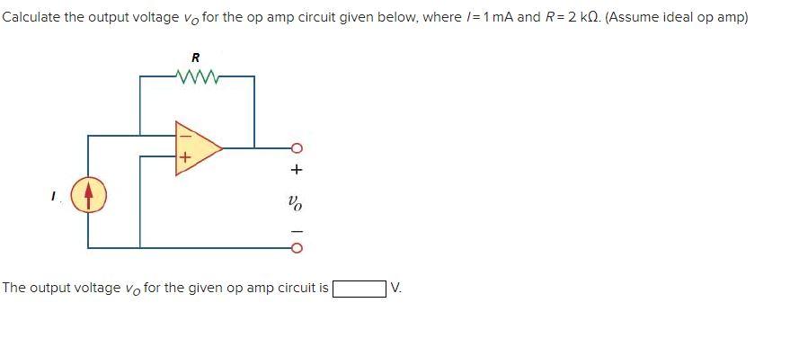 Solved Calculate the output voltage vo for the op amp | Chegg.com