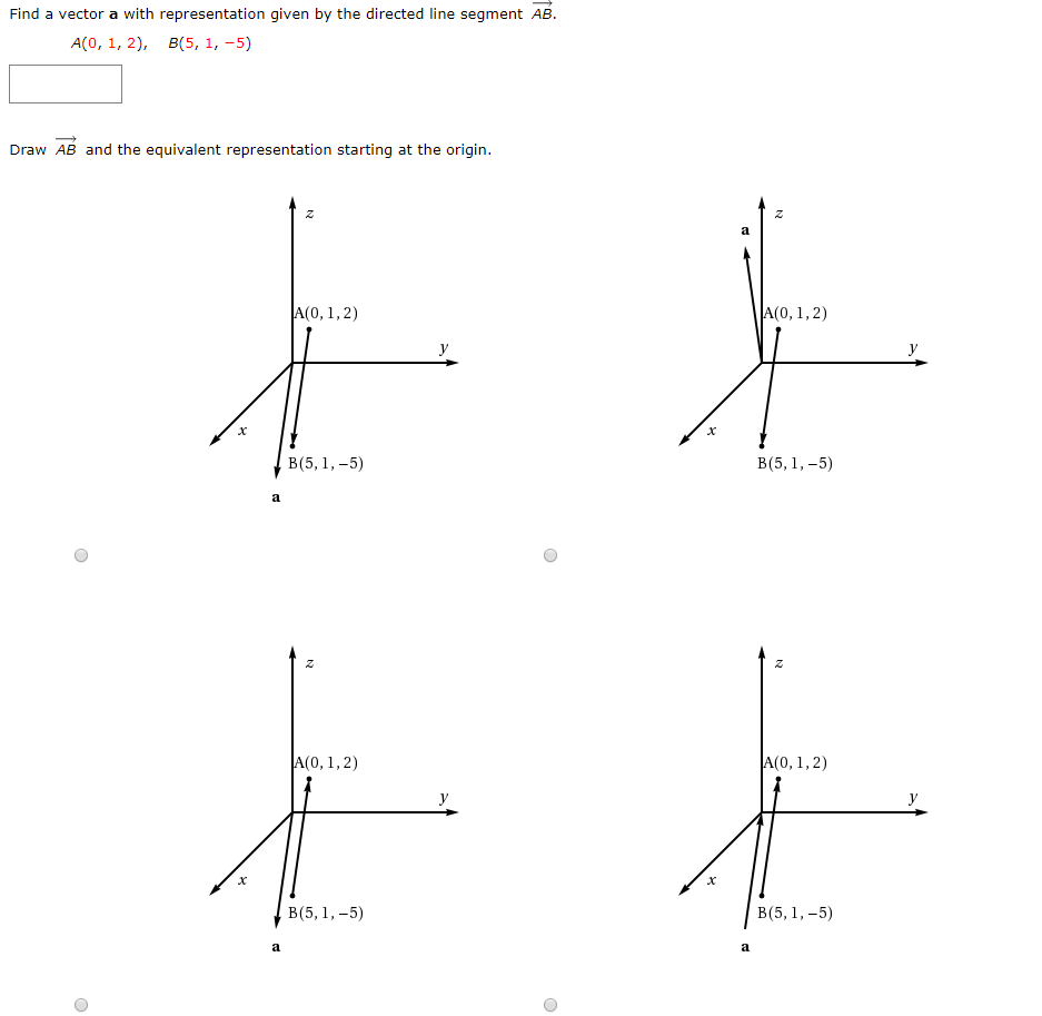 Solved Find a vector a with representation given by the | Chegg.com