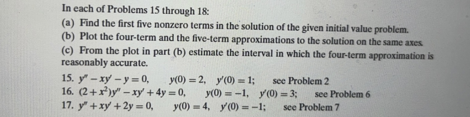 Solved In each of Problems 15 through 18 : (a) Find the | Chegg.com