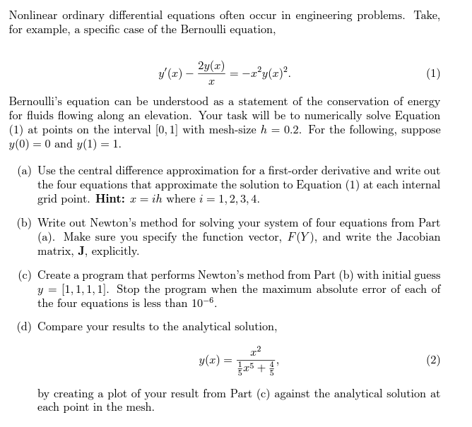 Solved Nonlinear Ordinary Differential Equations Often Occur