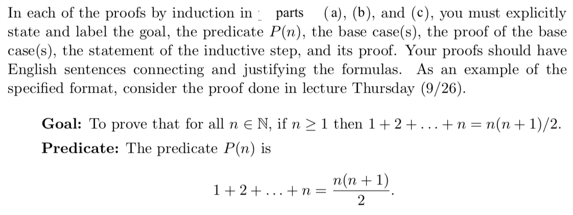 Solved In each of the proofs by induction in parts (a), (b), | Chegg.com