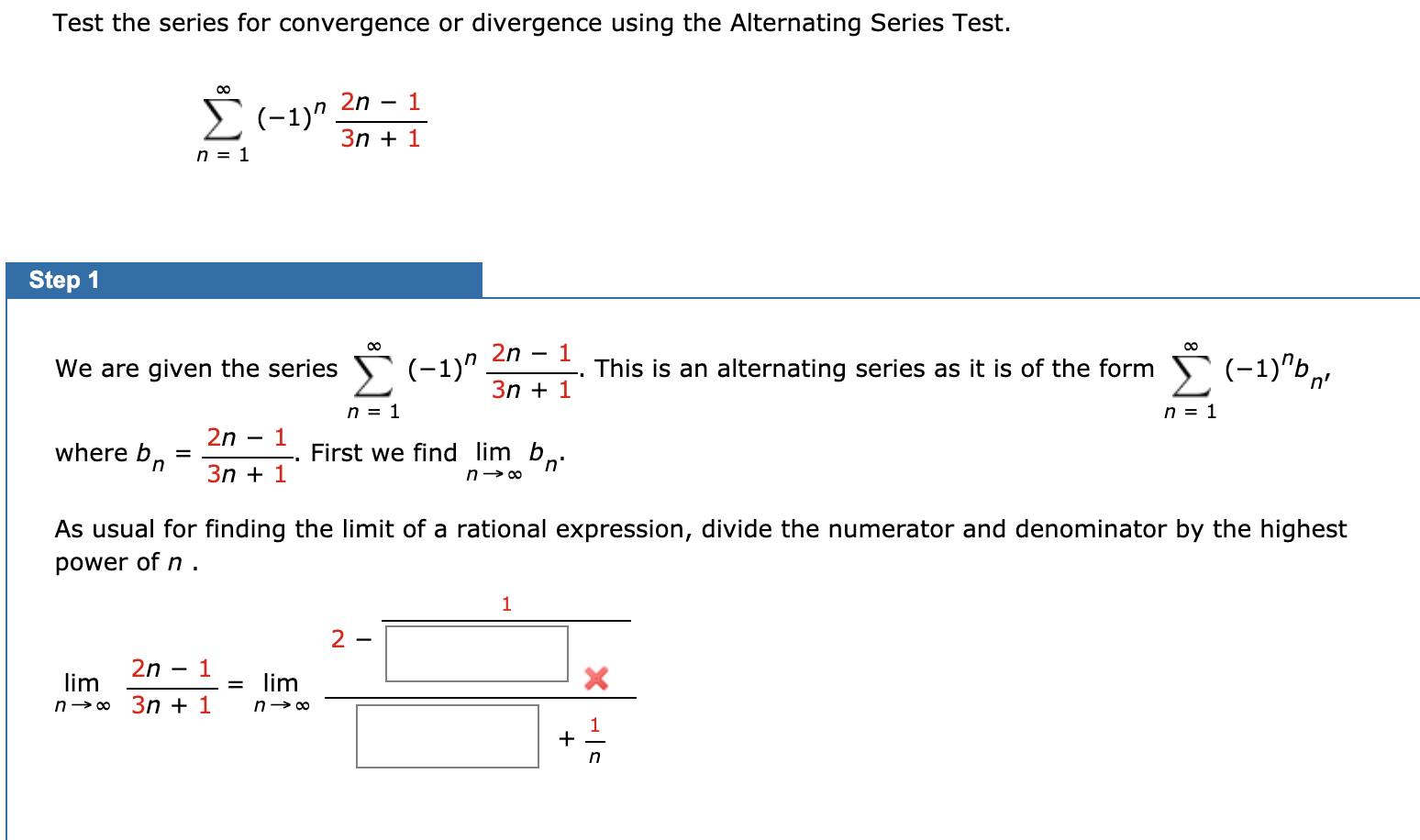 Solved Test the series for convergence or divergence using | Chegg.com