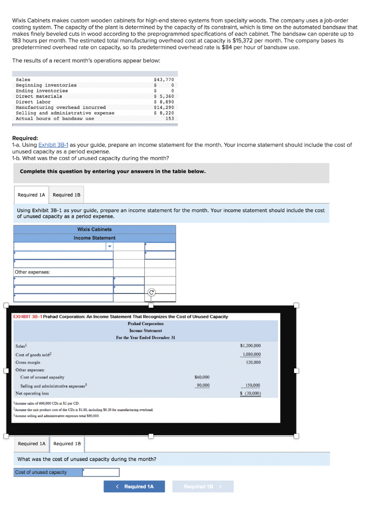 Solved Wixis Cabinets makes custom wooden cabinets for | Chegg.com