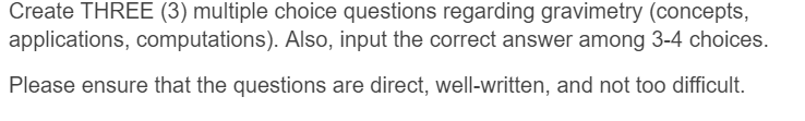 Solved Create THREE (3) multiple choice questions regarding | Chegg.com