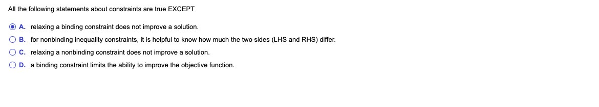 Solved An =( equal to ) constraint is often used for certain | Chegg.com