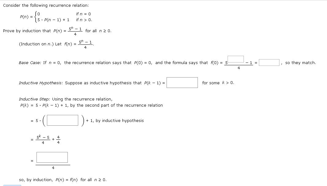 Solved Consider The Following Recurrence Relation If N 0