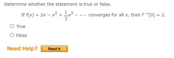 Solved Determine whether the statement is true or false. If | Chegg.com