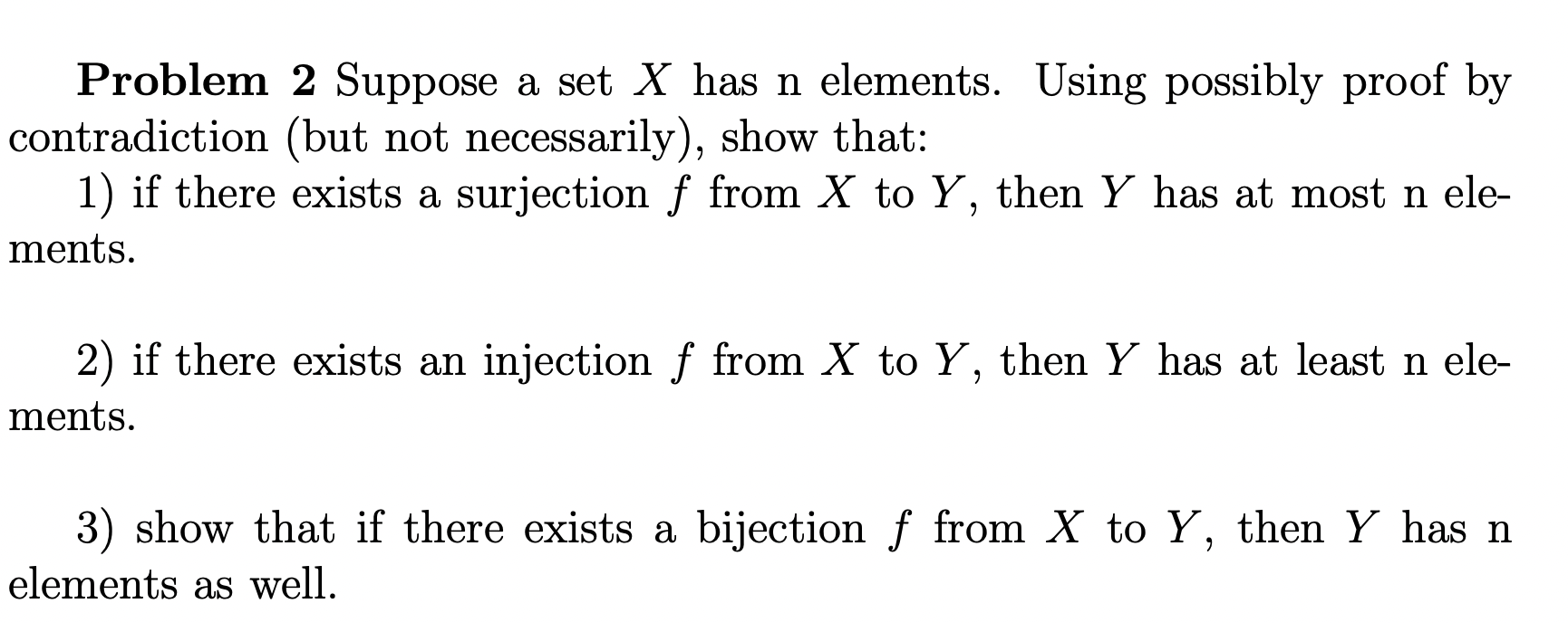 Solved Problem 2 Suppose a set X has n elements. Using | Chegg.com