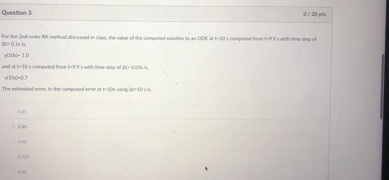 Solved Question 1 The classic Runge-Kutta method due to Carl | Chegg.com