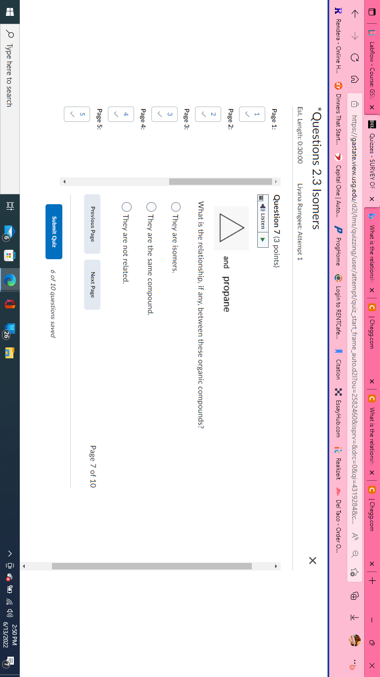 Solved L Labflow - Course: GSU X D2L Quizzes - SURVEY OF X 1 | Chegg.com