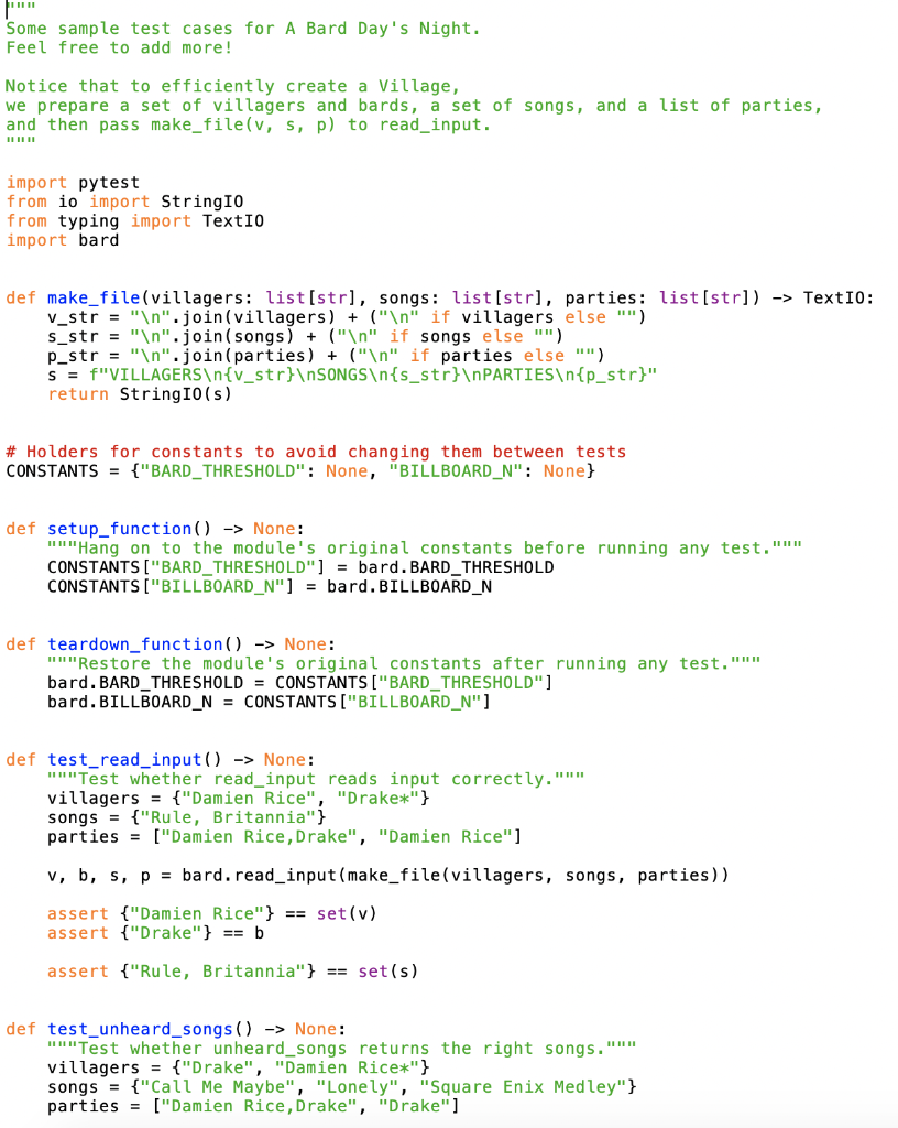 A Bard Day's Night Background Once upon a time, in a | Chegg.com