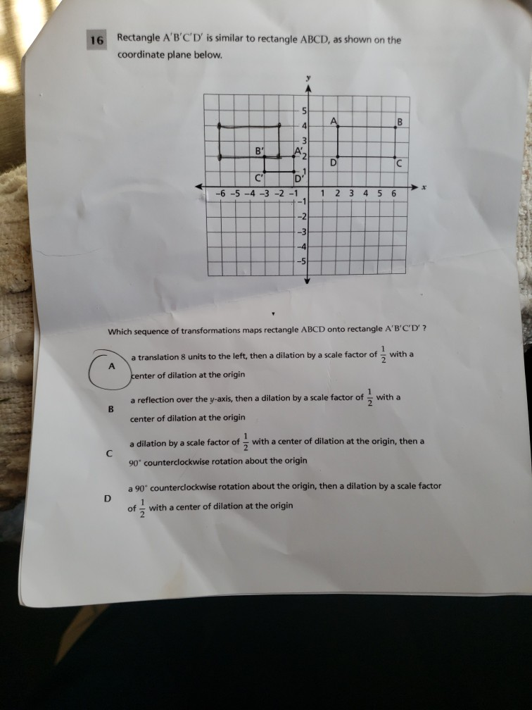 Solved rectangle A'B'C'D' is similar to rectangle ABCD, as | Chegg.com