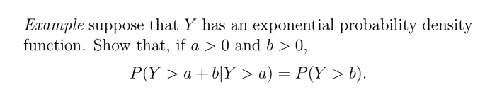Solved Example suppose that Y has an exponential probability | Chegg.com