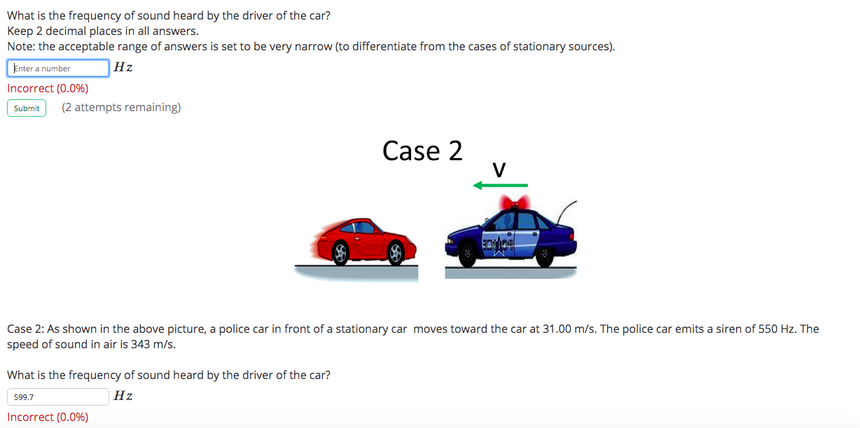 Solved Doppler Effect - Stationary Observer Case 1 Case 1. | Chegg.com