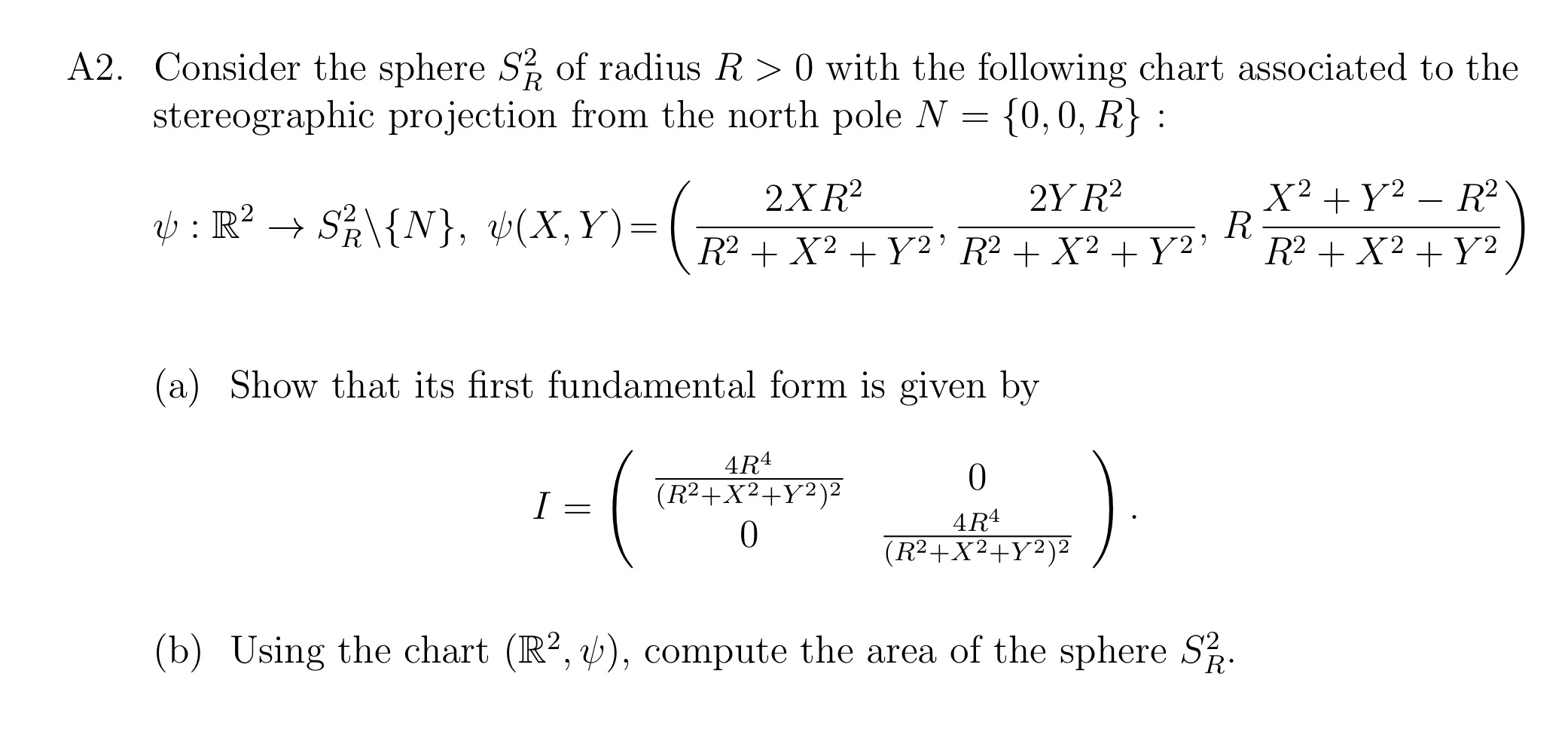 12. Consider the sphere of radius R> 0 with the | Chegg.com