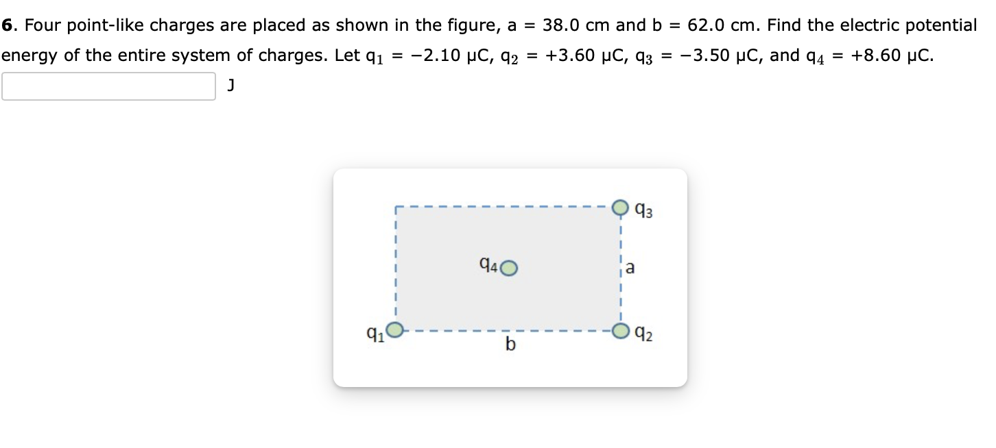 Solved Four point-like charges are placed as shown in the | Chegg.com