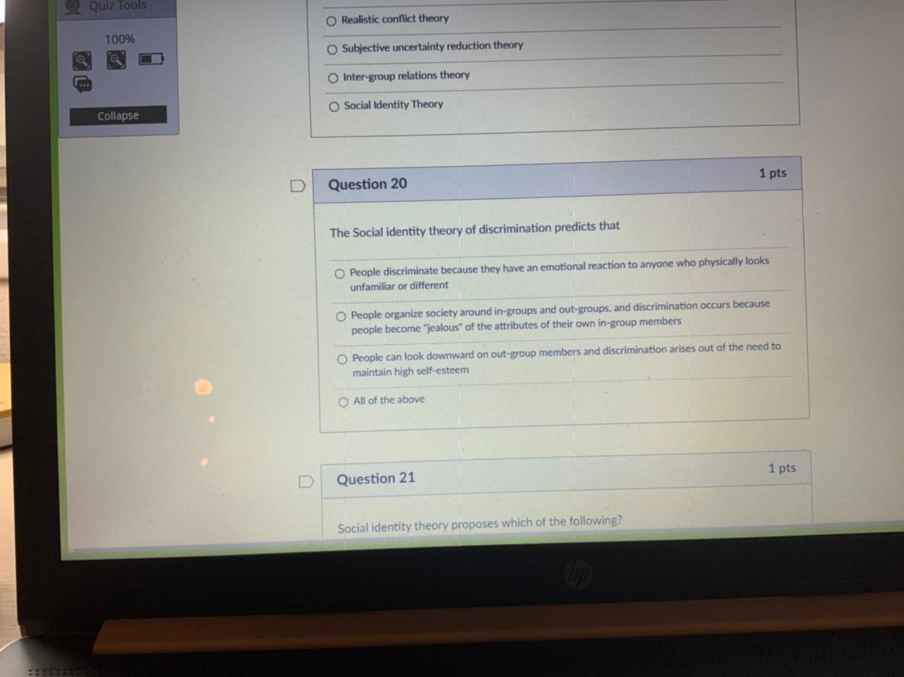 Solved Quiz Tools Realistic conflict theory 100% Subjective | Chegg.com