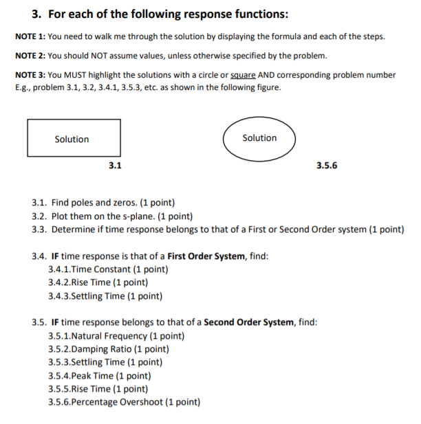 Solved 3. For each of the following response functions: NOTE | Chegg.com