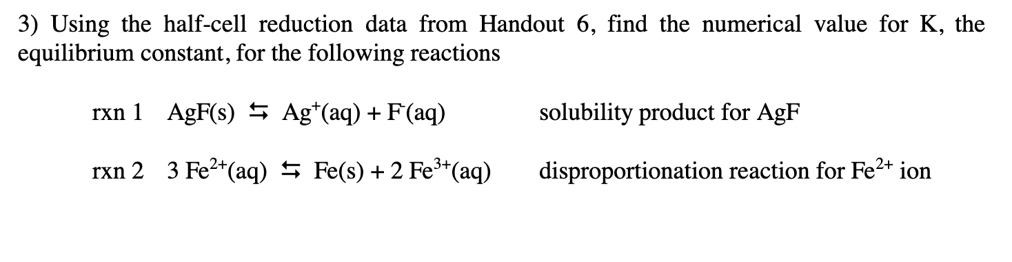 Solved TABLE 2 - Table of standard half-cell reduction | Chegg.com