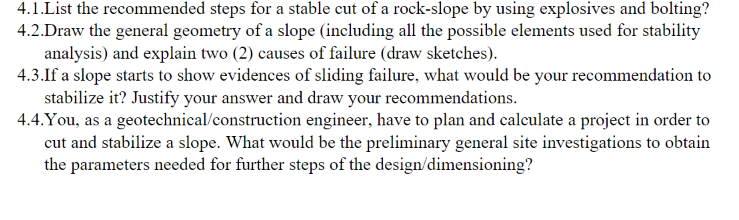 Solved 4.1.List the recommended steps for a stable cut of a | Chegg.com