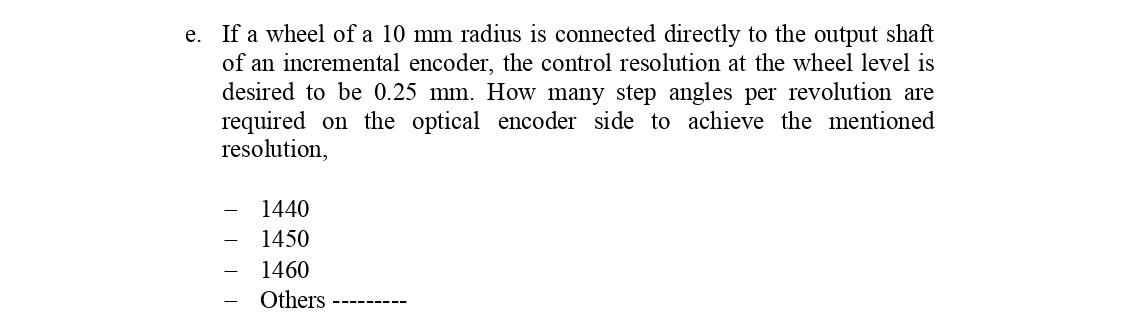 Solved e. If a wheel of a 10 mm radius is connected directly | Chegg.com