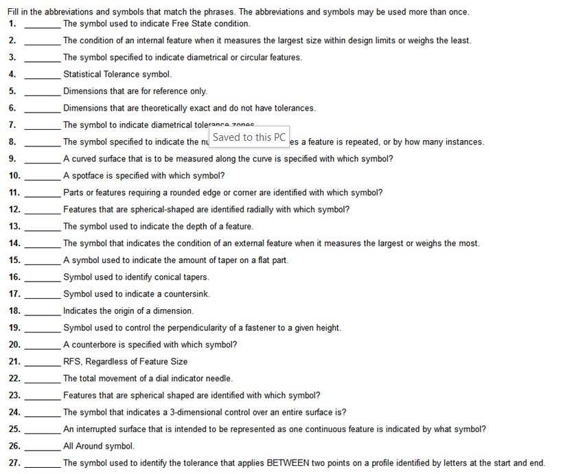 Solved Fill in the abbreviations and symbols that match the | Chegg.com