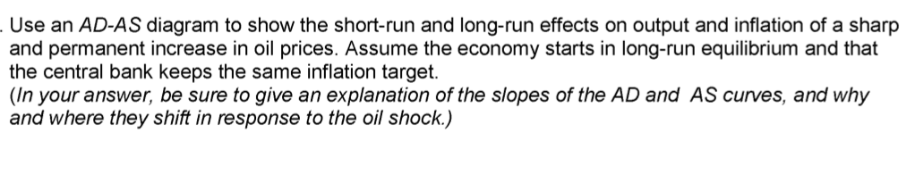 Solved 35. Use an AD-AS diagram to show the short-run and | Chegg.com