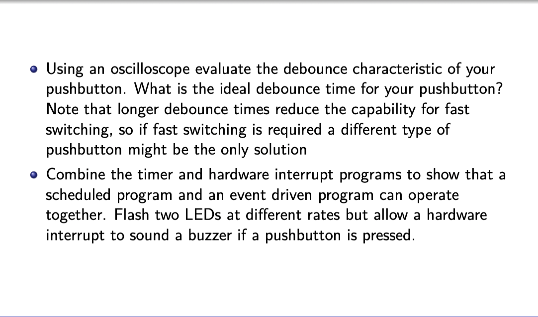 Solved Using an oscilloscope evaluate the debounce | Chegg.com
