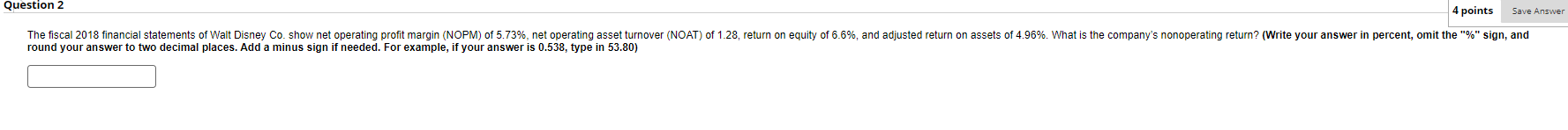 Solved The fiscal 2018 ﻿financial statements of Walt Disney | Chegg.com
