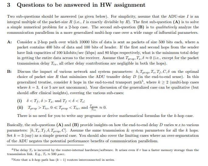 Solved 2 Problem: Multi-hop communication parallelism via | Chegg.com