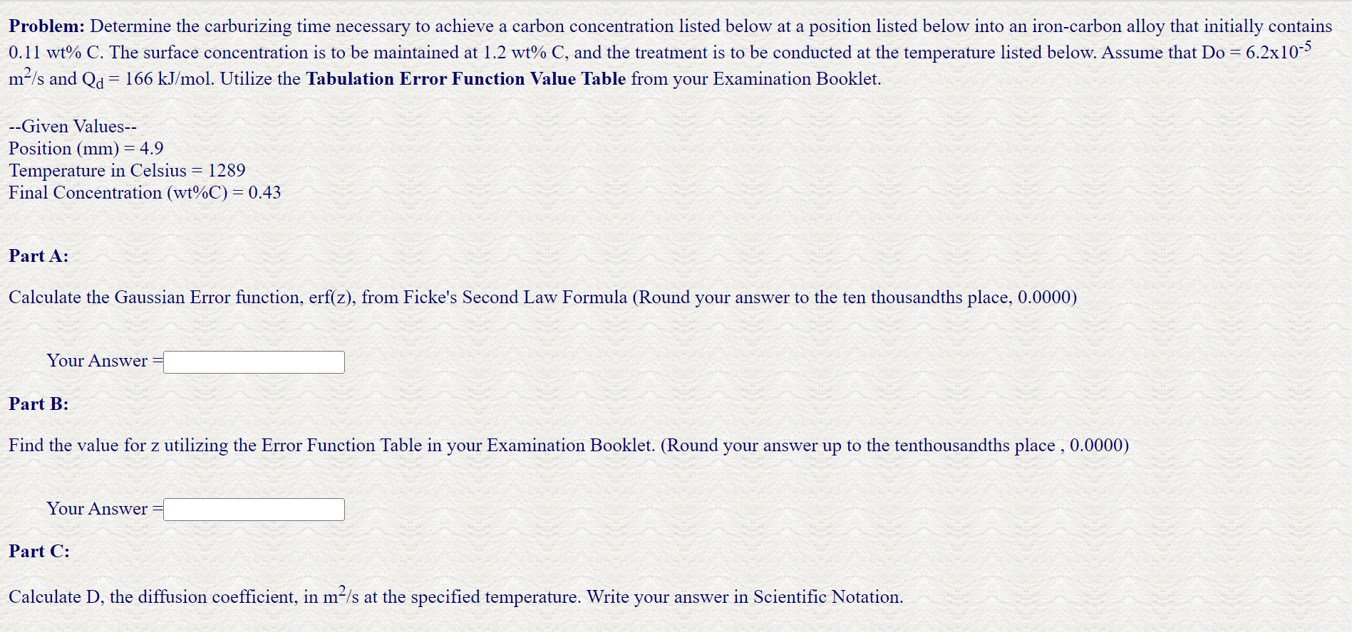 Solved Tabulation of Error Function ValuesA Tabulation of | Chegg.com
