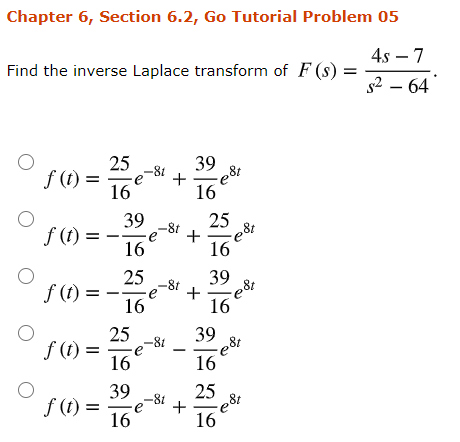 Solved Chapter 6, Section 6.2, Go Tutorial Problem 05 Find | Chegg.com