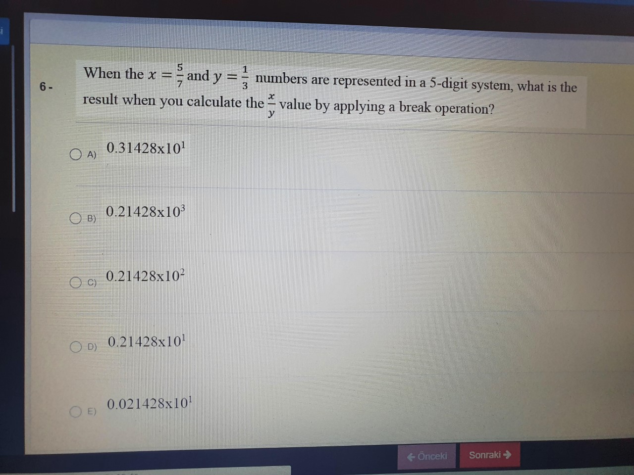 Solved 6 - When the x = and y = numbers are represented in a | Chegg.com