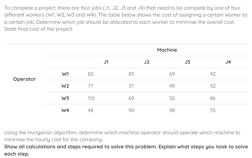 Solved To complete a project, there are four jobs (J1, J2, | Chegg.com