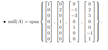 Solved Find a 3 x 7 matrix A with the following properties | Chegg.com