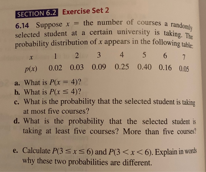 Solved Section 6 2 Exercise Set 1 6 10 Consider The Random