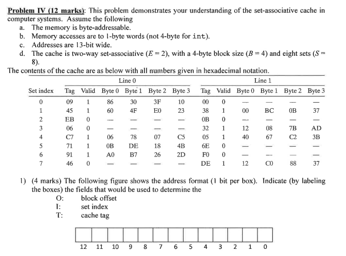 Solved Problem IV (12 marks): This problem demonstrates your | Chegg.com
