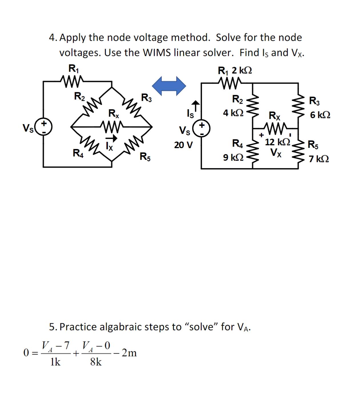 Solved Using "WIMS linear equation solver" | Chegg.com