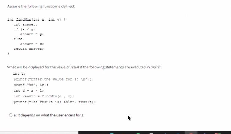 Solved double findMin (double art, ints) inti int indexOf | Chegg.com