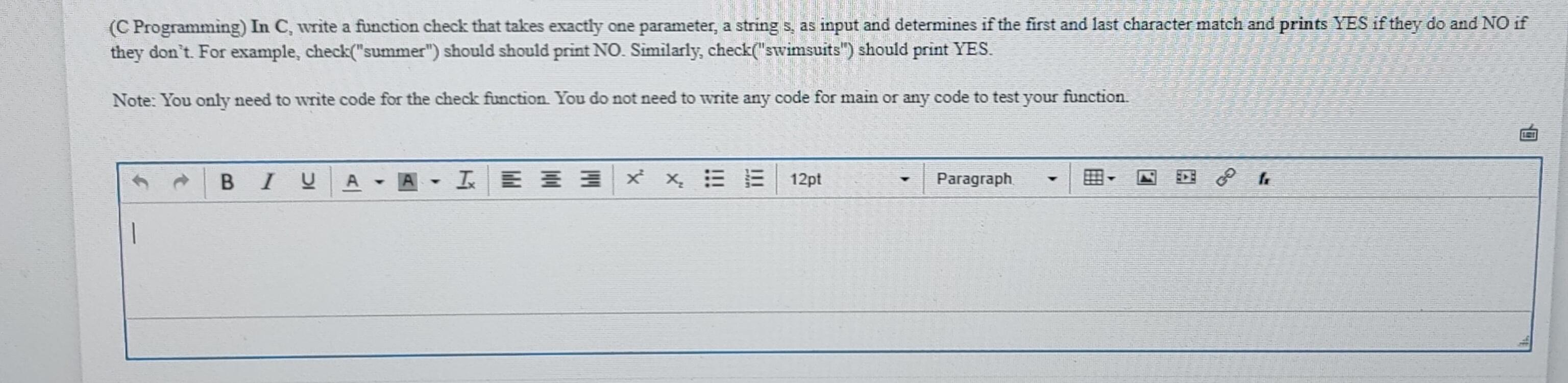 Solved C Programming In C Write A Function Check That
