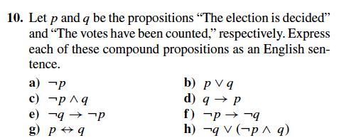Solved 8. Let p and q be the propositions p : I bought a | Chegg.com