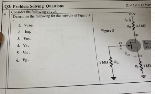 Solved 3: Problem Solving Questions (1×12=12) Consider the | Chegg.com