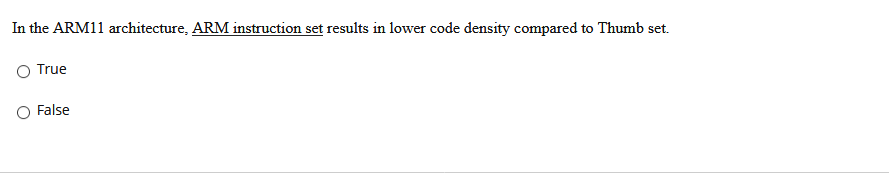 Solved In the ARM11 architecture, ARM instruction set | Chegg.com