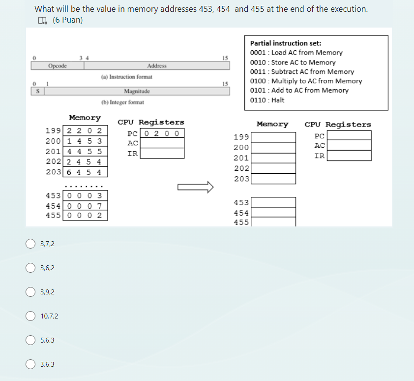 Solved What will be the value in memory addresses 453,454 | Chegg.com