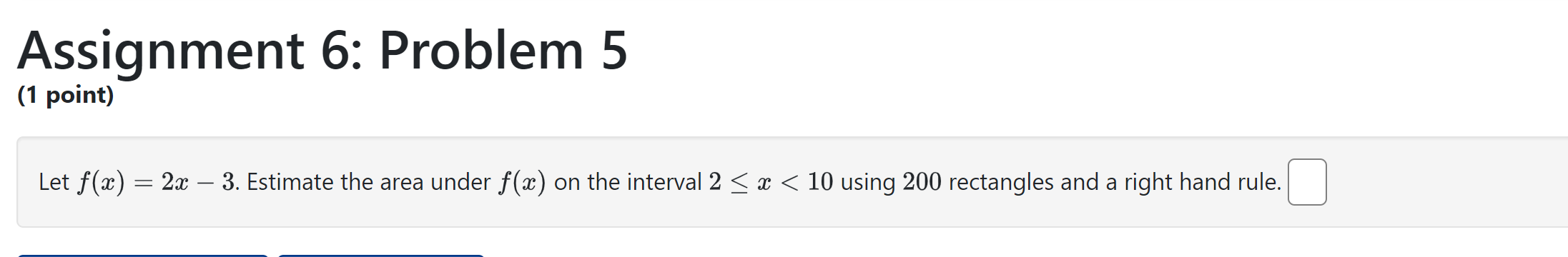Solved Assignment 6: Problem 5(1 ﻿point)Let f(x)=2x-3. | Chegg.com