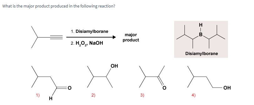 Solved What is the major product produced in the following | Chegg.com