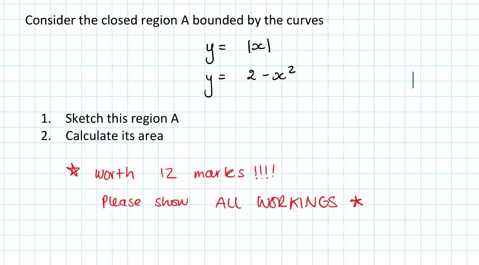 Solved Consider the closed region A bounded by the curves | Chegg.com