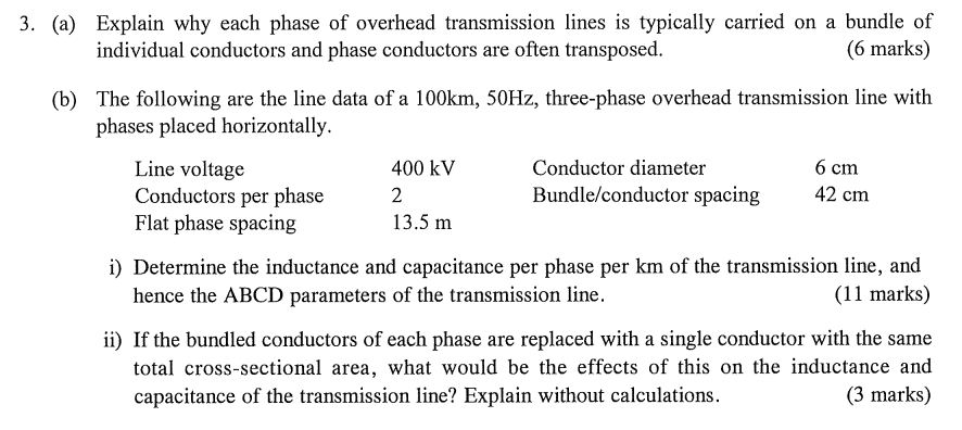 Solved 3. (a) Explain why each phase of overhead | Chegg.com