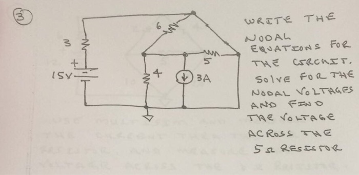 Solved Write The Modal Equations For The Circuit Solve
